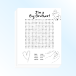 I’m a Big Brother Word Search – Word Search Boss
