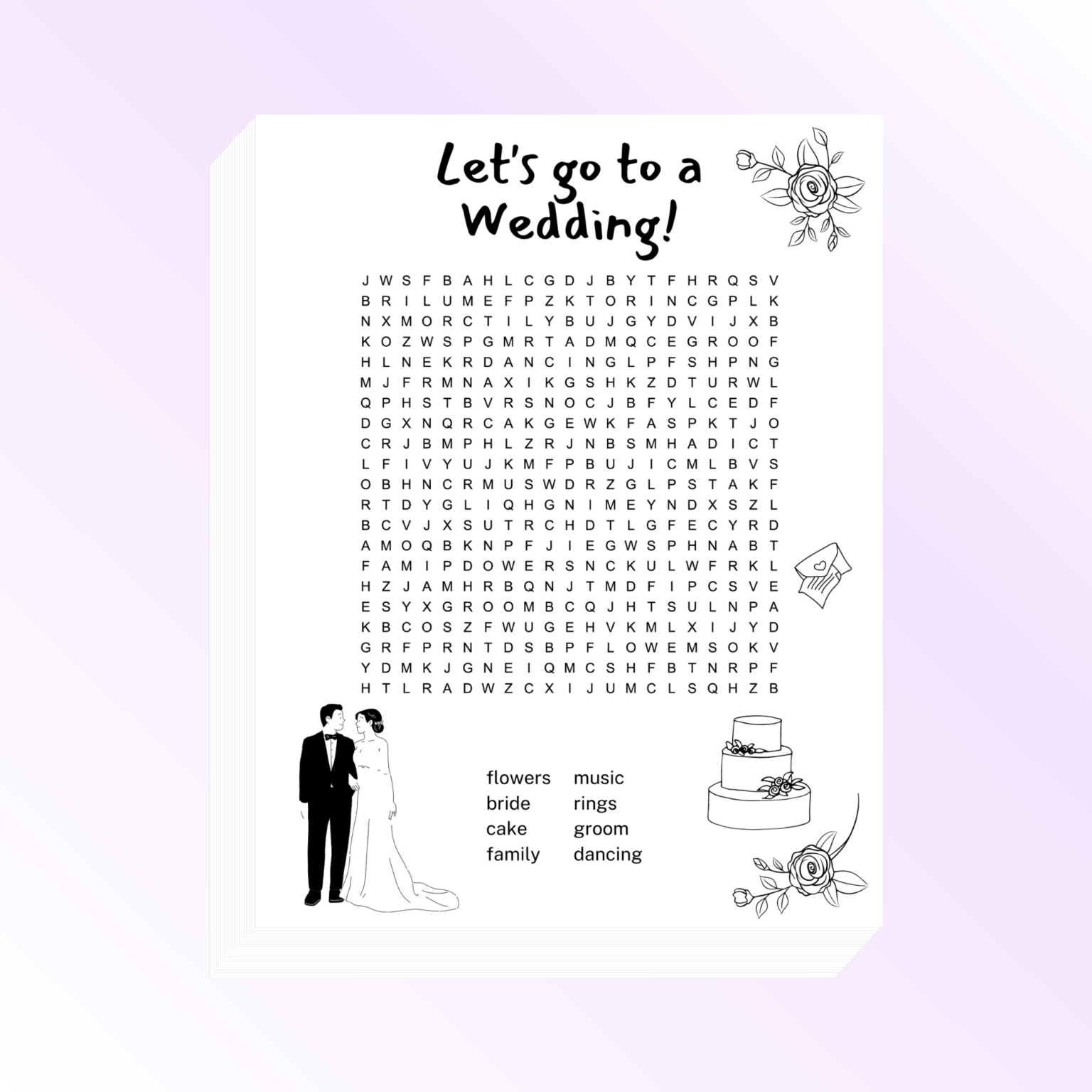 Wedding Word Search – Word Search Boss