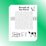 Farm Animals Word Search – Word Search Boss