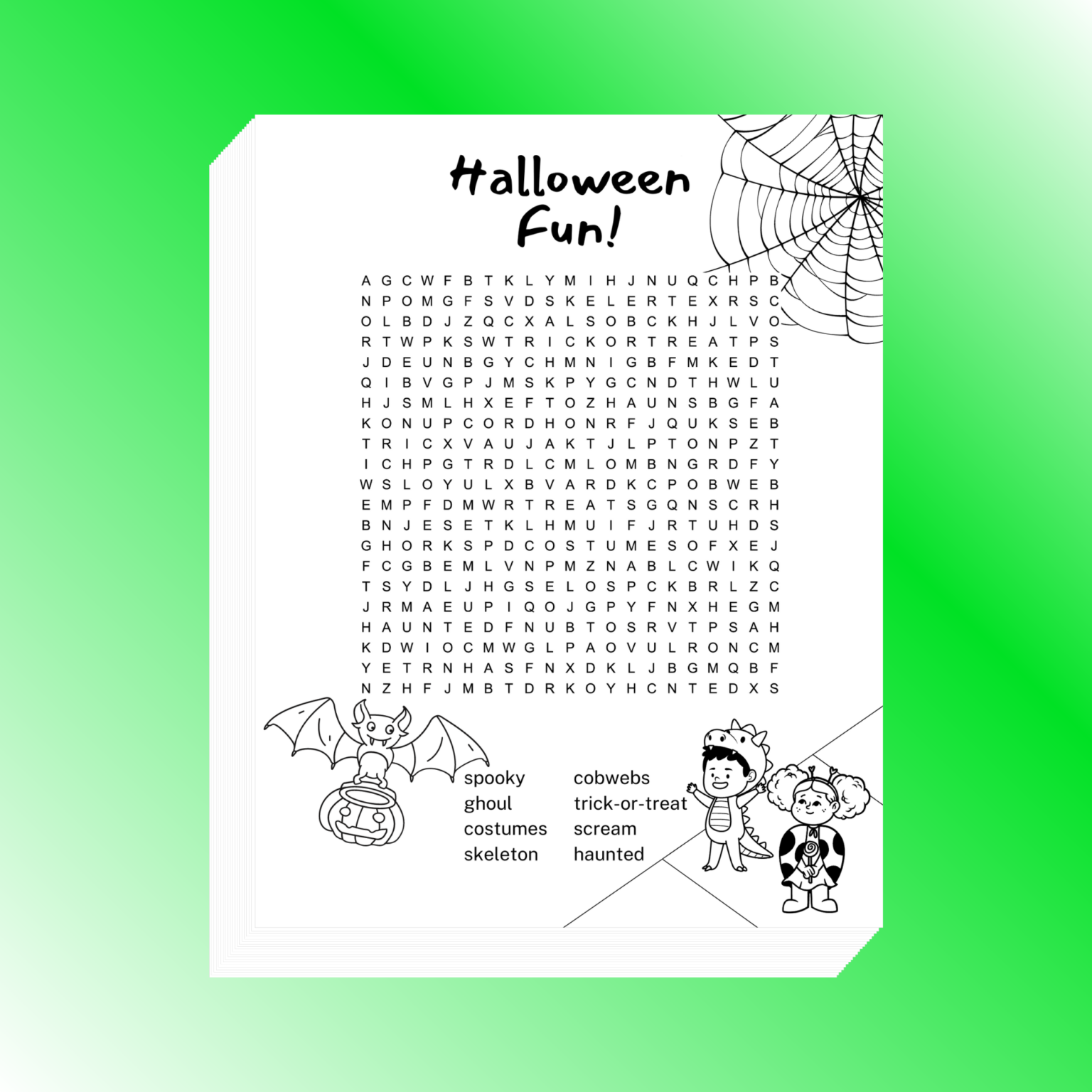 Halloween Fun Word Search – Word Search Boss