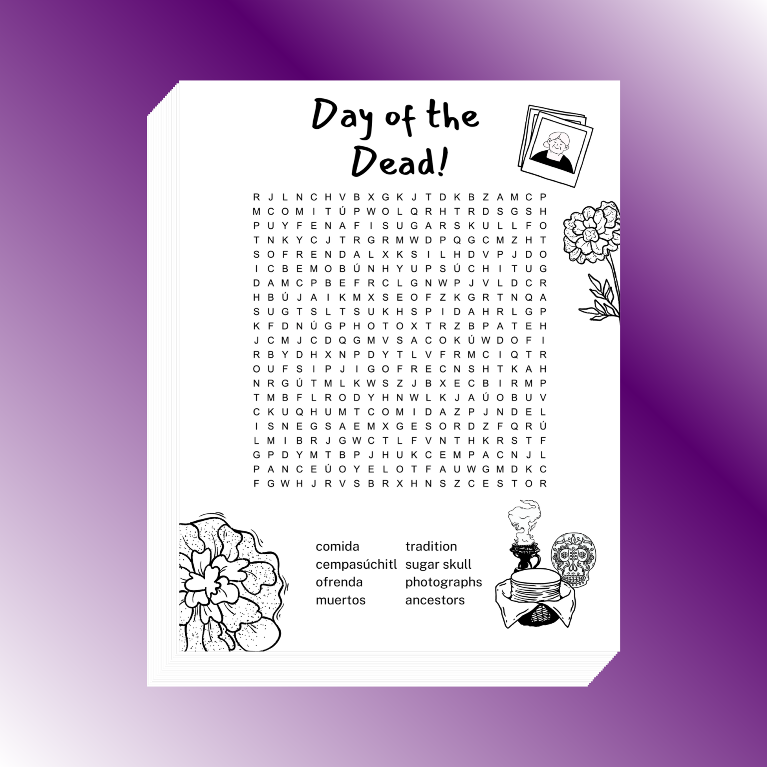 Day of the Dead Word Search – Word Search Boss