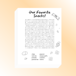 Snacks Word Search – Word Search Boss