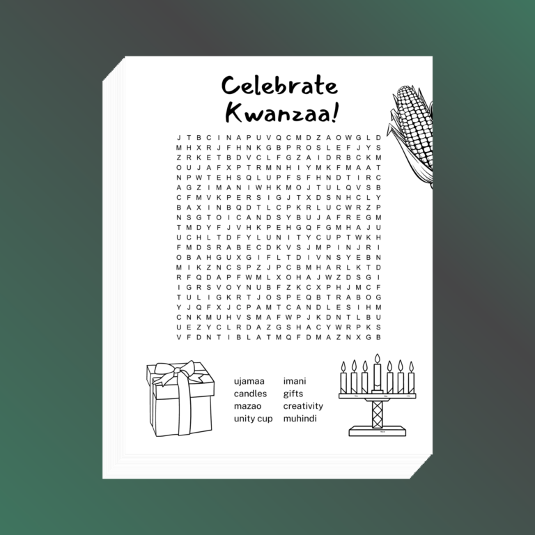 Celebrate Kwanzaa Word Search – Word Search Boss
