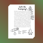 Camping Word Search – Word Search Boss